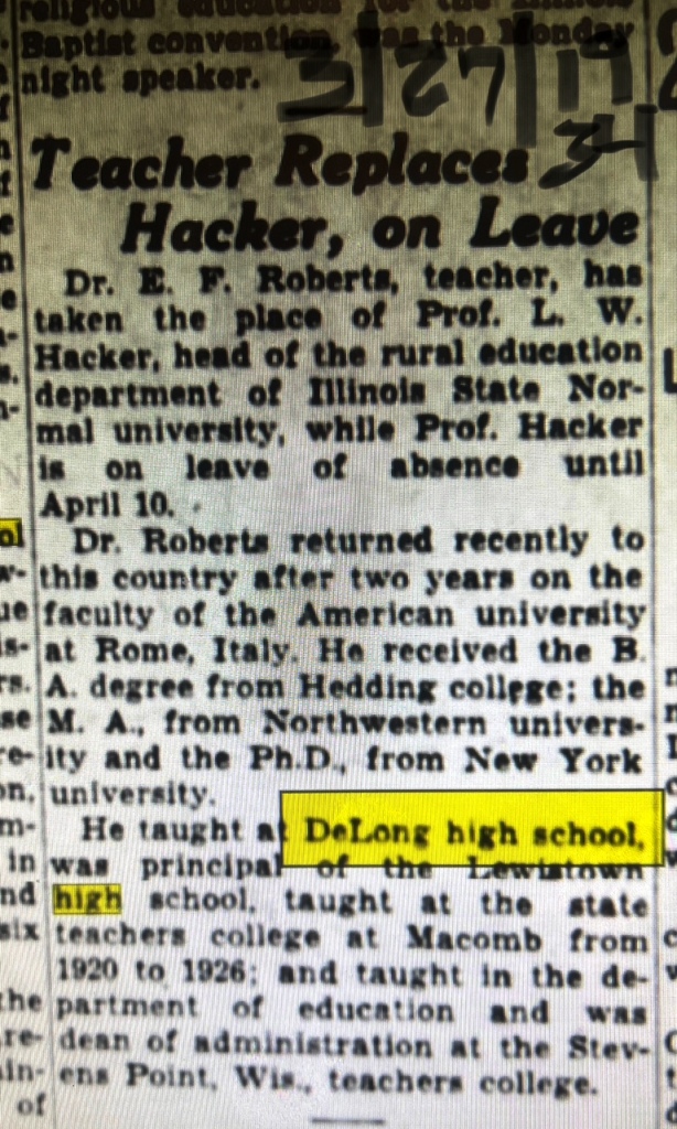 De Long High School – Illinois High School Glory Days